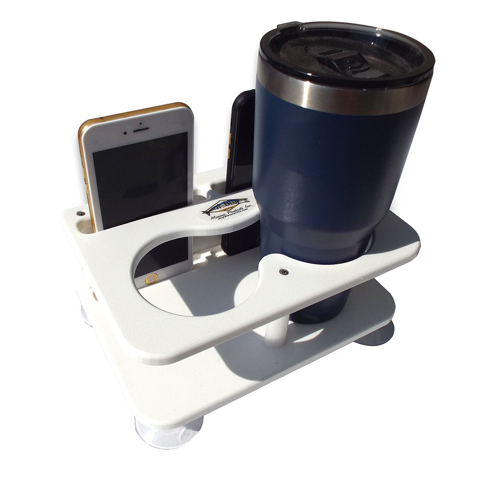 Deep Blue Marine Double Drink/Binocular/2 Cell Phones w/Suction Cups | NVN Marine