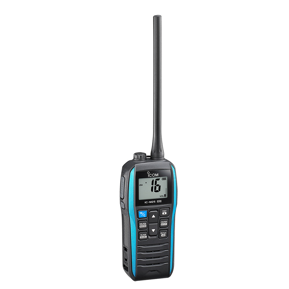 Icom M25 EVO Handheld VHF Radio - Blue | VHF - Handheld | NVN Marine