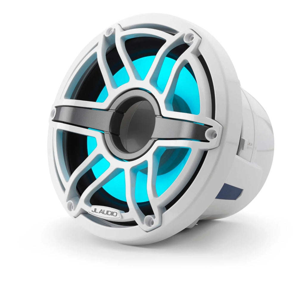 "JL Audio M6 8in Subwoofer with White Sport Grille Infinite Baffle, RGB ...