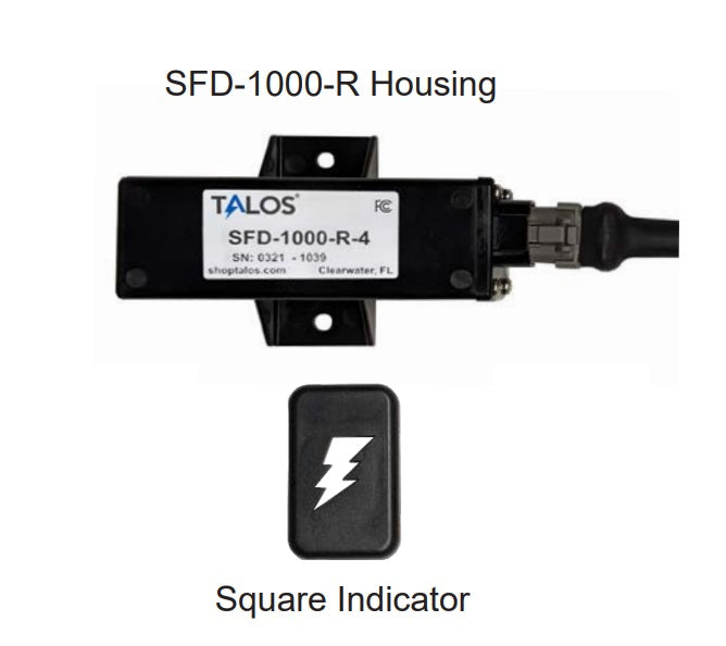 Talos SFD1000R Black Rectangular Lightning Detector with 10ft Cable ...