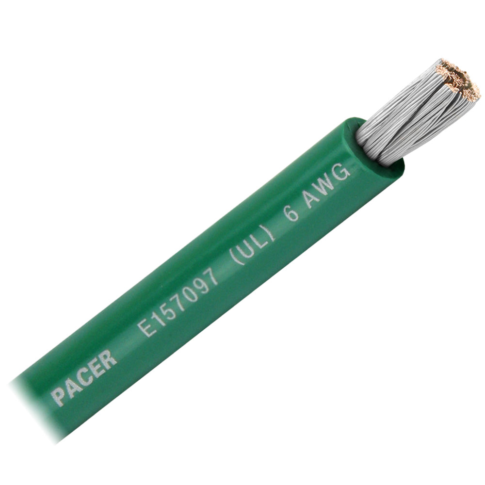 Pacer Green 6 AWG Battery Cable - Sold By The Foot | Electrical | Wire ...