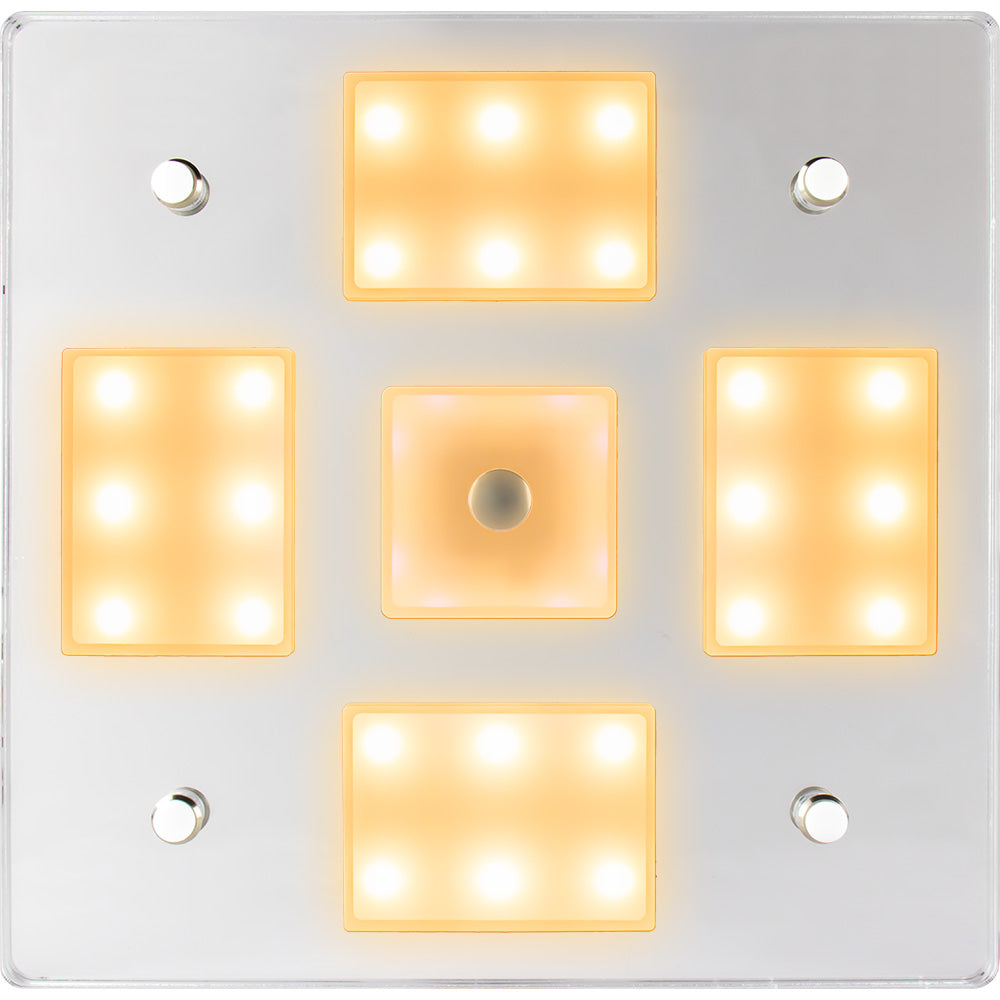 Sea-Dog Square LED Mirror Light w/On/Off Dimmer - White & Blue | NVN Marine