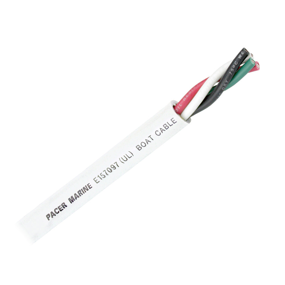 Pacer Round 4 Conductor Cable - 100' - 12/4 AWG - Black, Green, Red ...