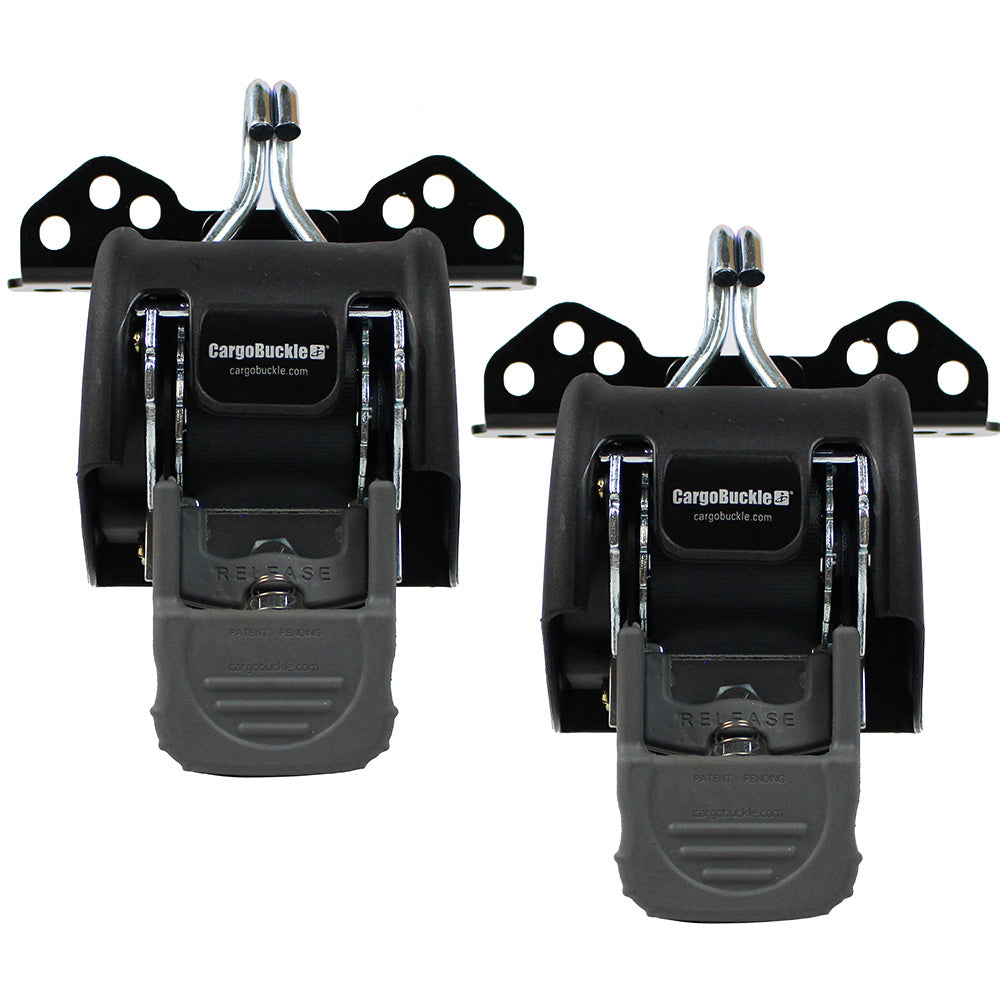 CargoBuckle Universal Ladder Rack Tie-Down System - 2" Retractable Tie ...