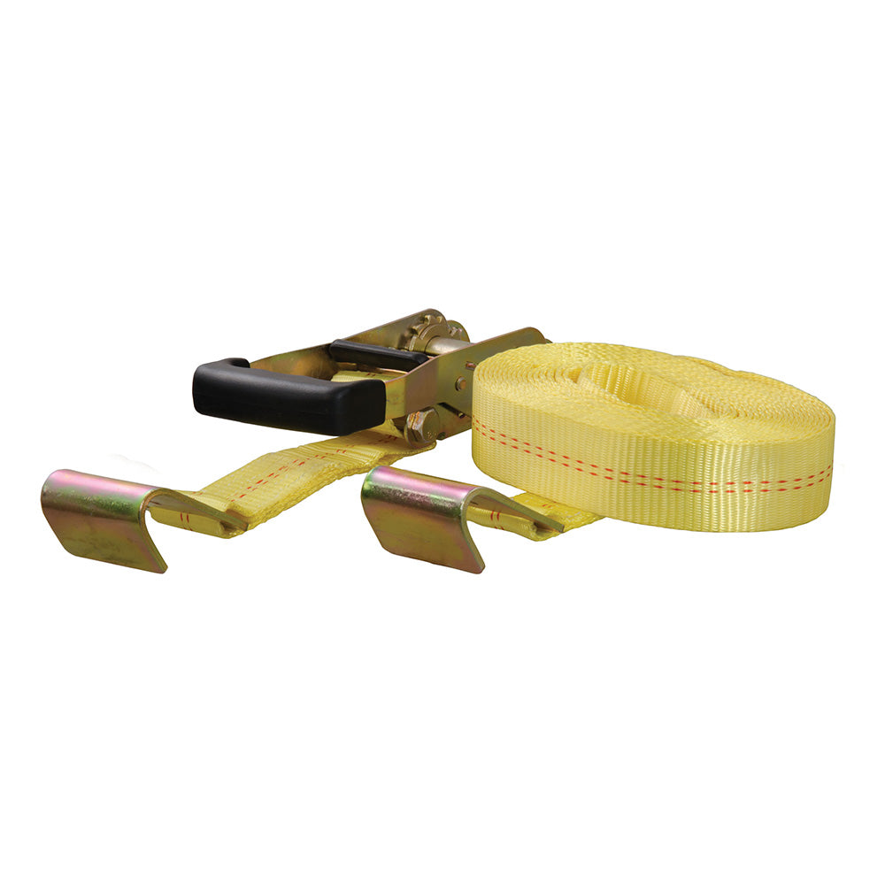 CURT 27' Yellow Cargo Strap w/Flat Hooks - 3,333 lbs | Accessories ...