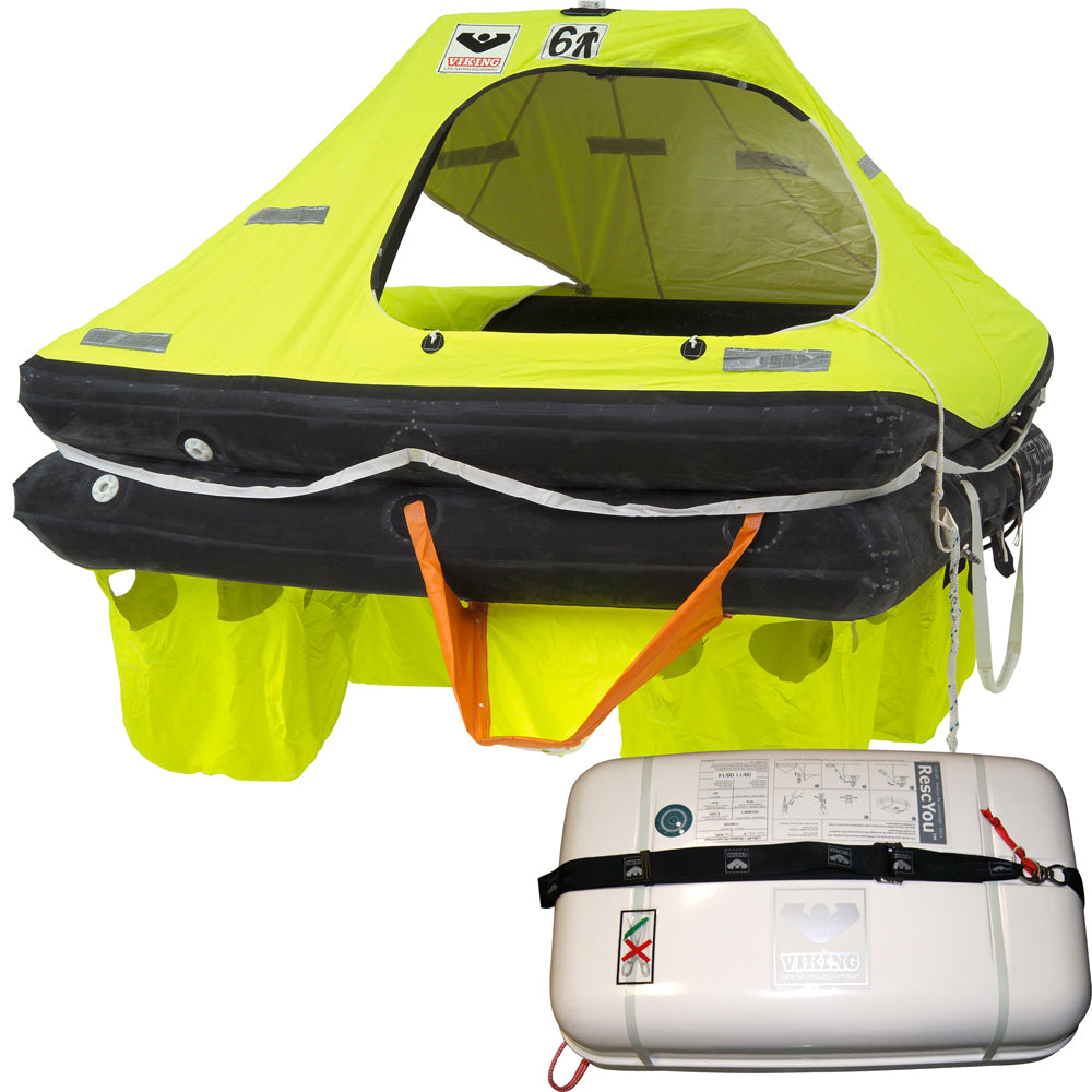 VIKING RescYou Coastal Liferaft w/Container - 6 Person | Life Rafts ...