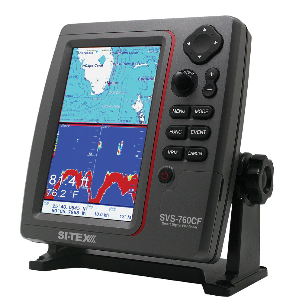 SI-TEX GPS Dual Frequency 600W Sonar System - 7” Color LCD w/Internal ...