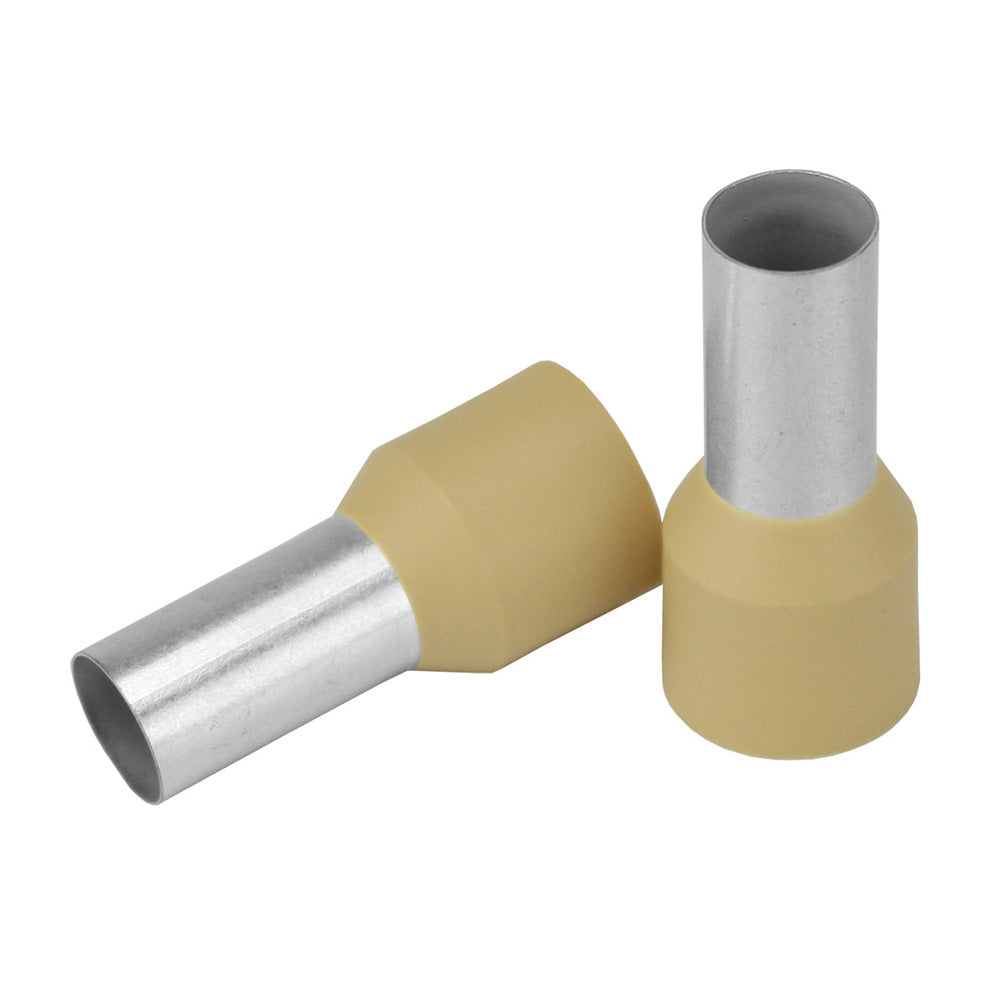 Pacer Beige 2 AWG Wire Ferrule - 16mm Length - 10 Pack | Accessories ...