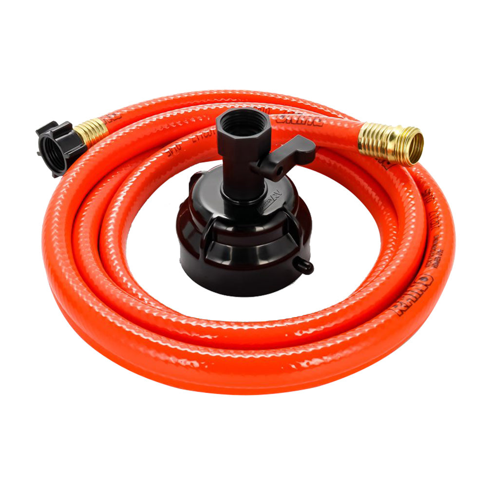 Camco RhinoFlex 10’ Clean Out Hose w/Rinser Cap - 5/8" Internal ...