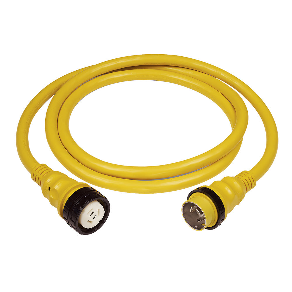 Marinco 50 AMP 125V Shore Power Cable - 75' - Yellow | Shore Power ...