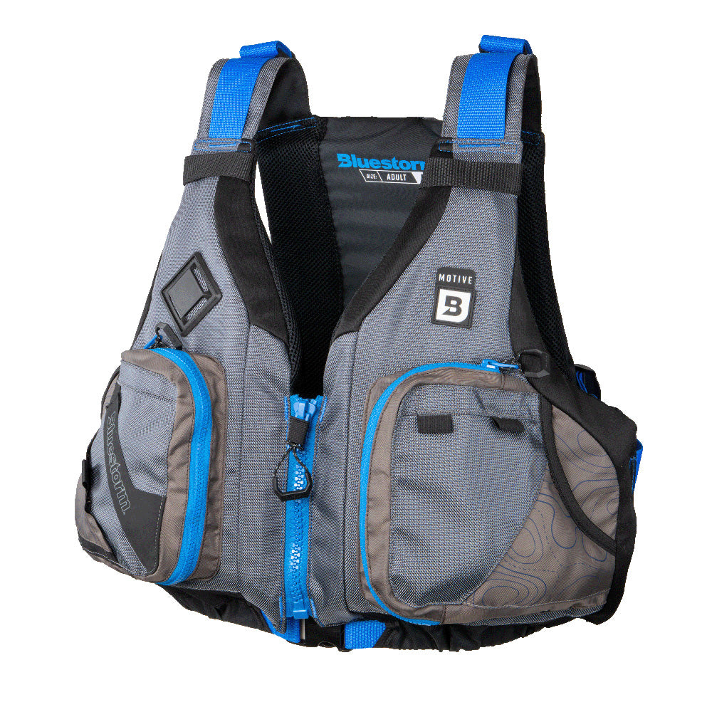 Bluestorm Motive Kayak Fishing Vest - Deep Blue - L/XL | Life Vests ...