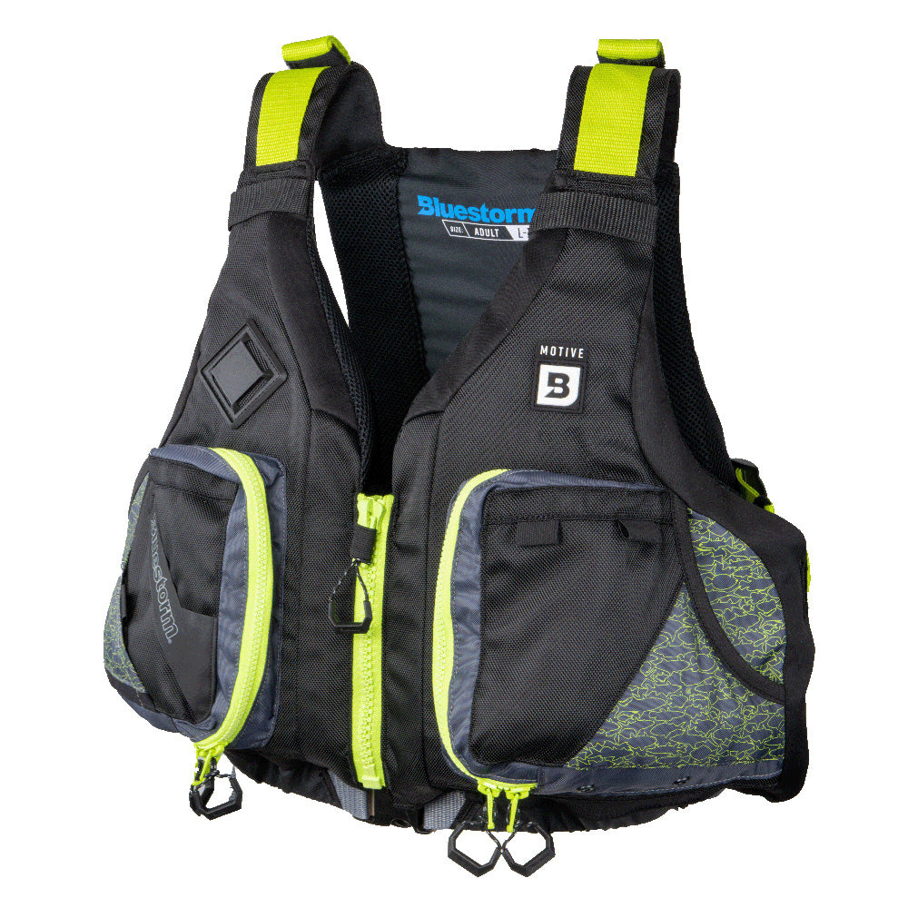 Bluestorm Motive Kayak Fishing Vest - Hi-Vis - 2XL/3XL | Life Vests ...