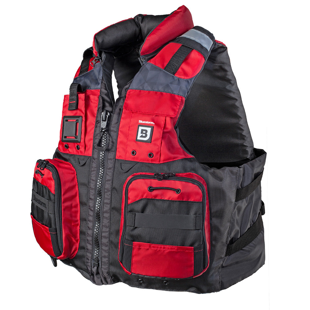 Bluestorm Classic Adult Fishing Life Jacket - Nitro Red - S/M | NVN Marine