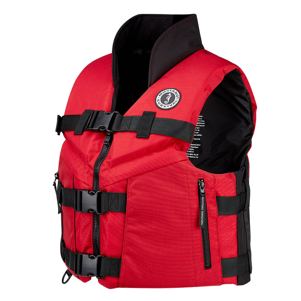 Mustang Accel 100 Foam Fishing Vest - XL - Red-Black | NVN Marine