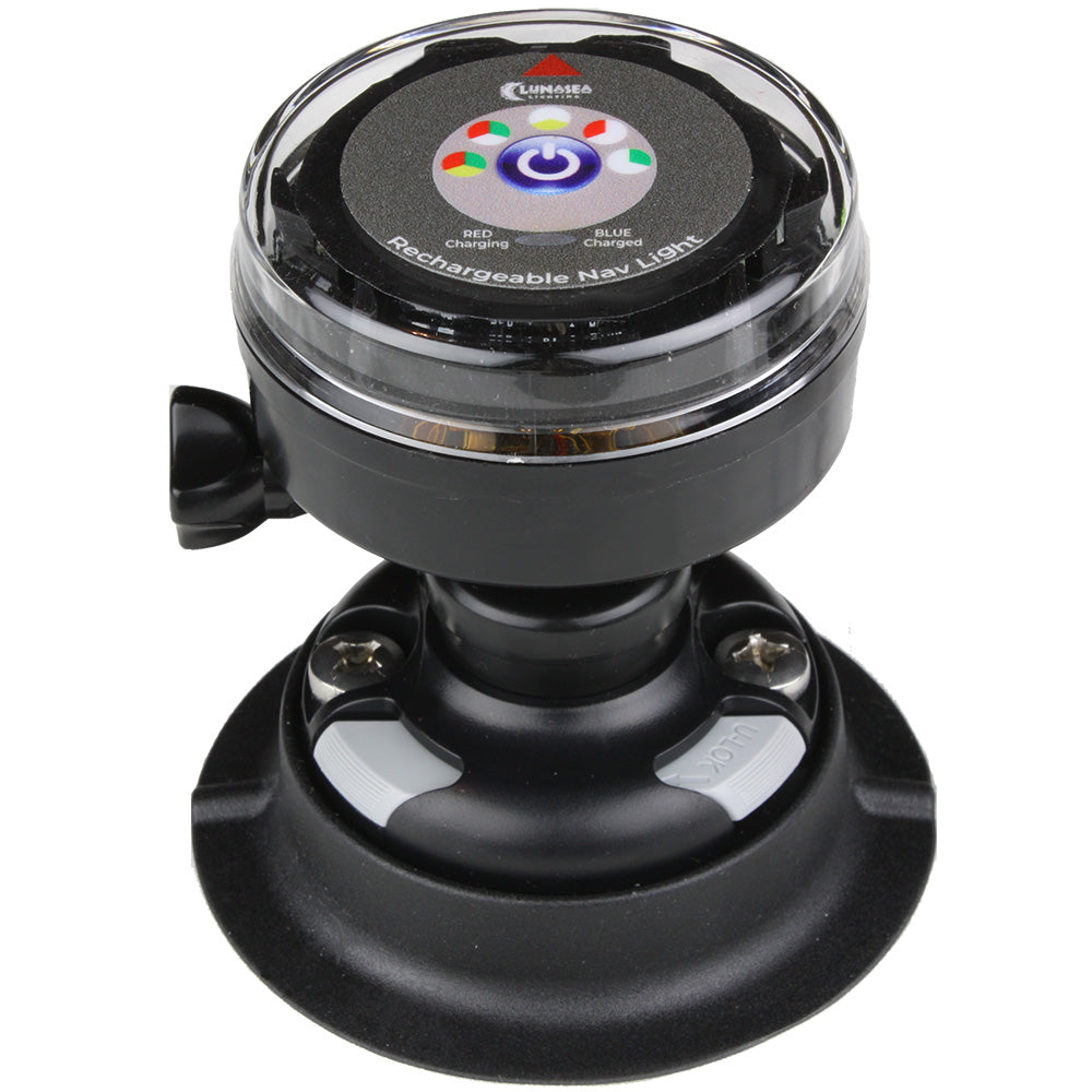 Lunasea Rechargeable Tri-Color Portable Navigation Light w/RailBlaza ...