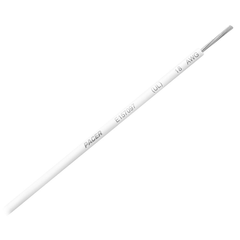 Pacer White 18 AWG UL Marine Wire - 35' | Electrical | Wire | NVN Marine