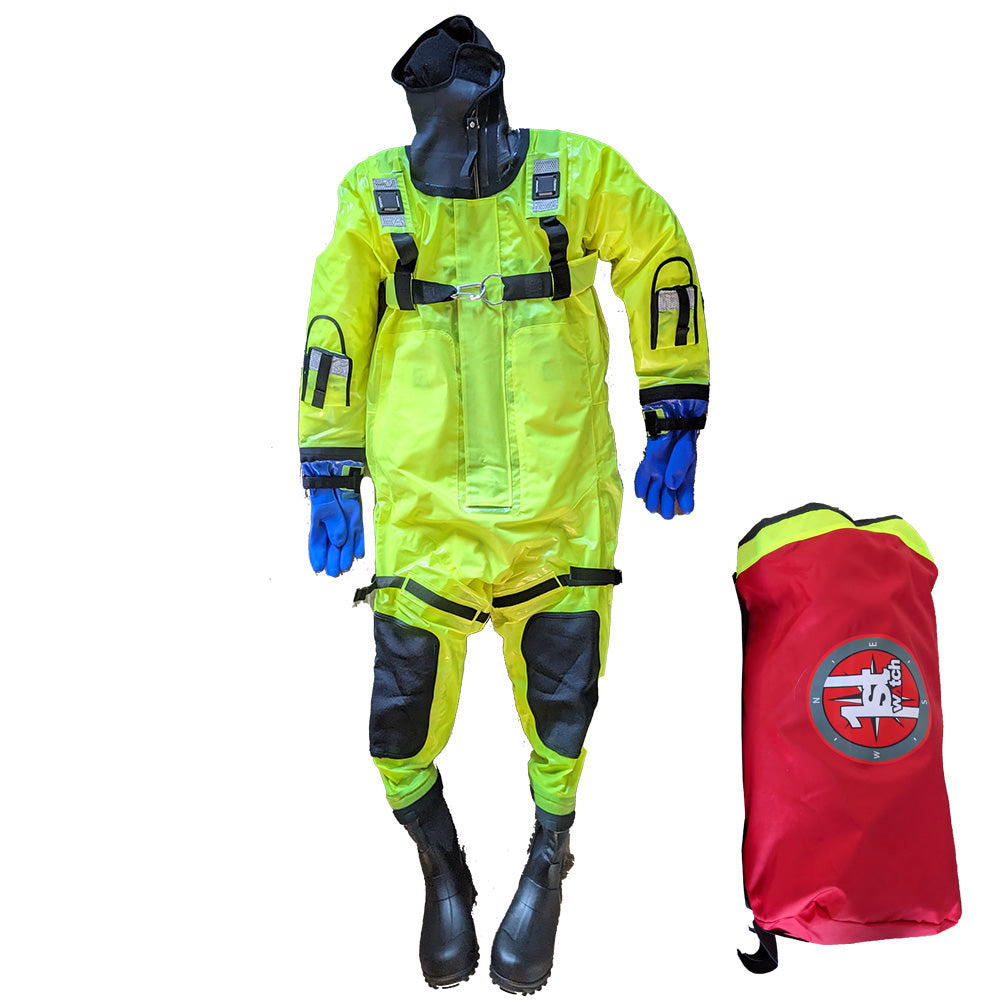 First Watch RS-1008 Ice Rescue Suit Hi-Vis Yellow - Jumbo (Built to Fit ...