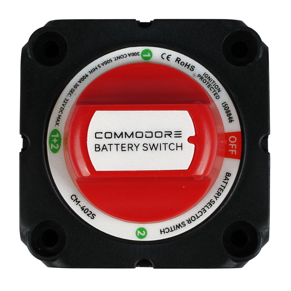 Commodore 4-Position Compact Dual Battery Selector Switch | NVN Marine