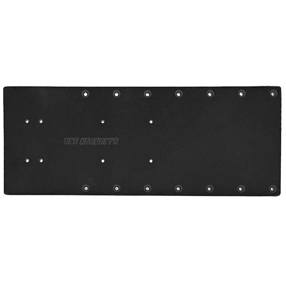 Sea Brackets 20" Straight Trolling Motor Plate - Black | NVN Marine