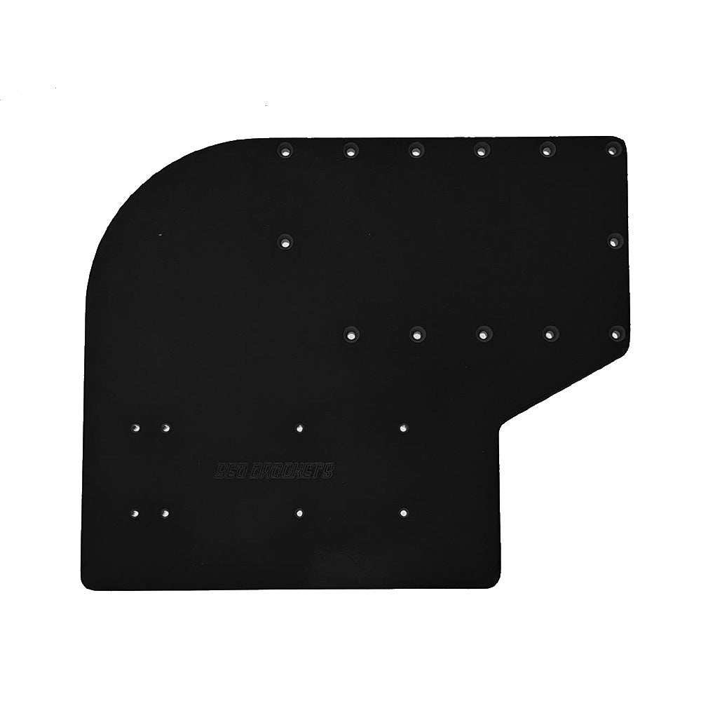 Sea Brackets Large Offset Trolling Motor Plate - Black | NVN Marine