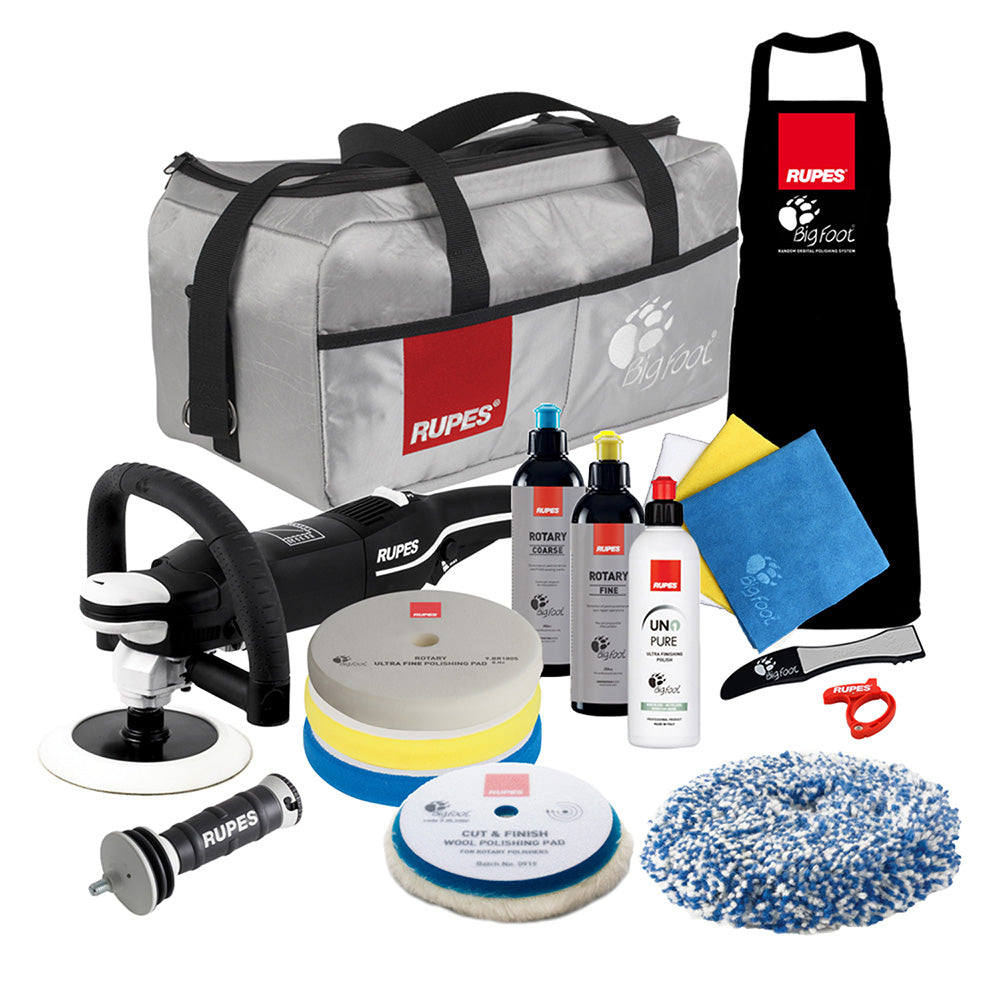 RUPES Rotary Polisher Bigfoot LH19E Complete Kit | Cleaning | NVN Marine