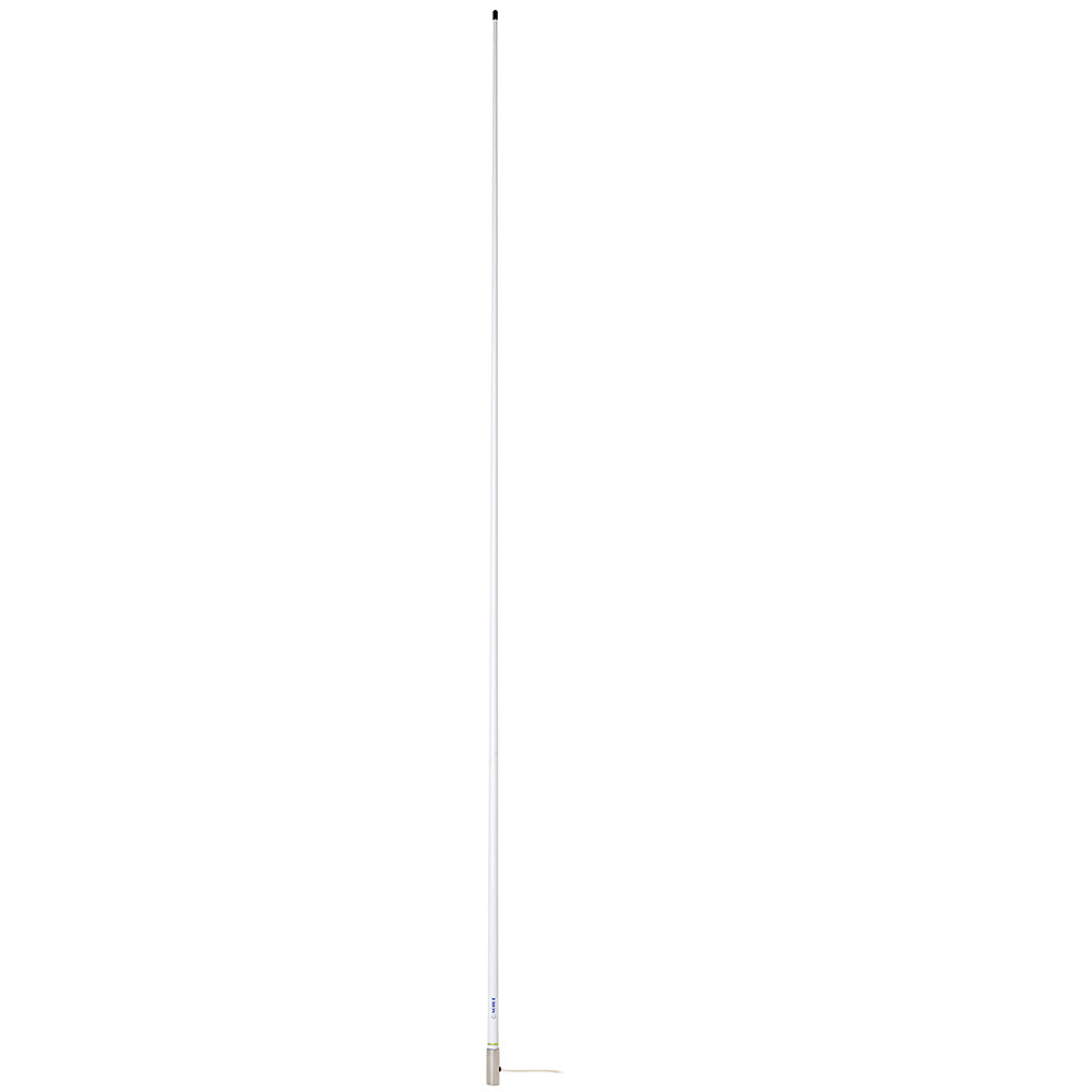 Scout 8' White VHF Antenna 6dB Heavy Stainless Steel Ferrule w/6M RG-8x ...