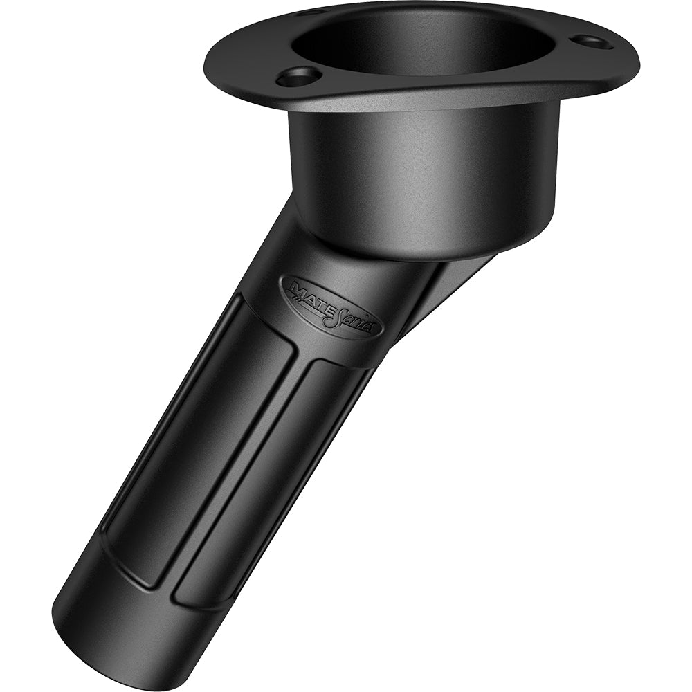 Mate Series Plastic Rod & Cup Holder 30 Degree Open w/Oval Top - Black ...