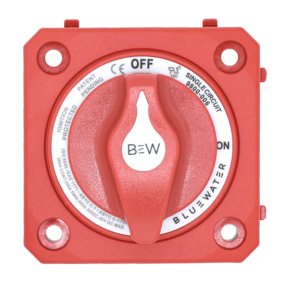 Bluewater On/Off Switch Battery Switch - Panel Mount - Red | NVN Marine