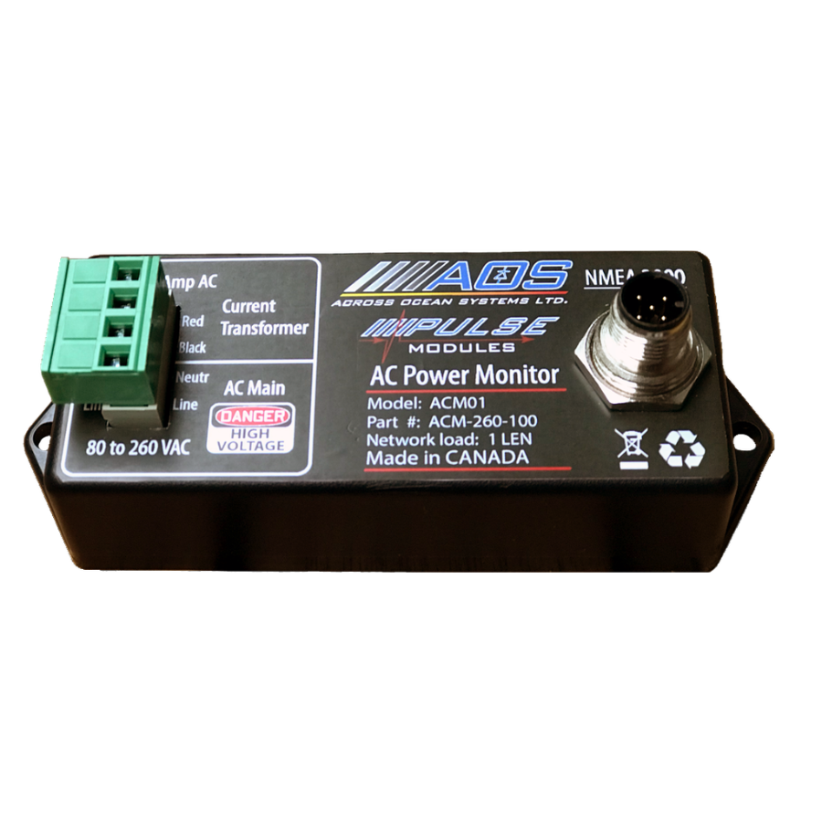 Across Ocean Systems ACIM-260-100-N2K - 1 Phase AC Monitoring NMEA 2000 ...