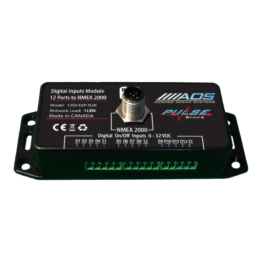 Across Ocean Systems DI-12N2K - 12 Digital Inputs NMEA 2000® Module ...