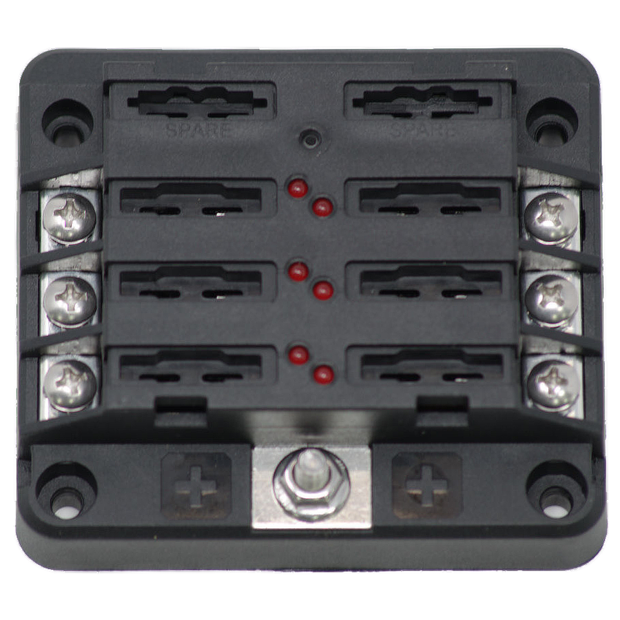 Egis Mobile Electric 8028B - RT Fuse Block 6 Pos w/ LED Indication ...