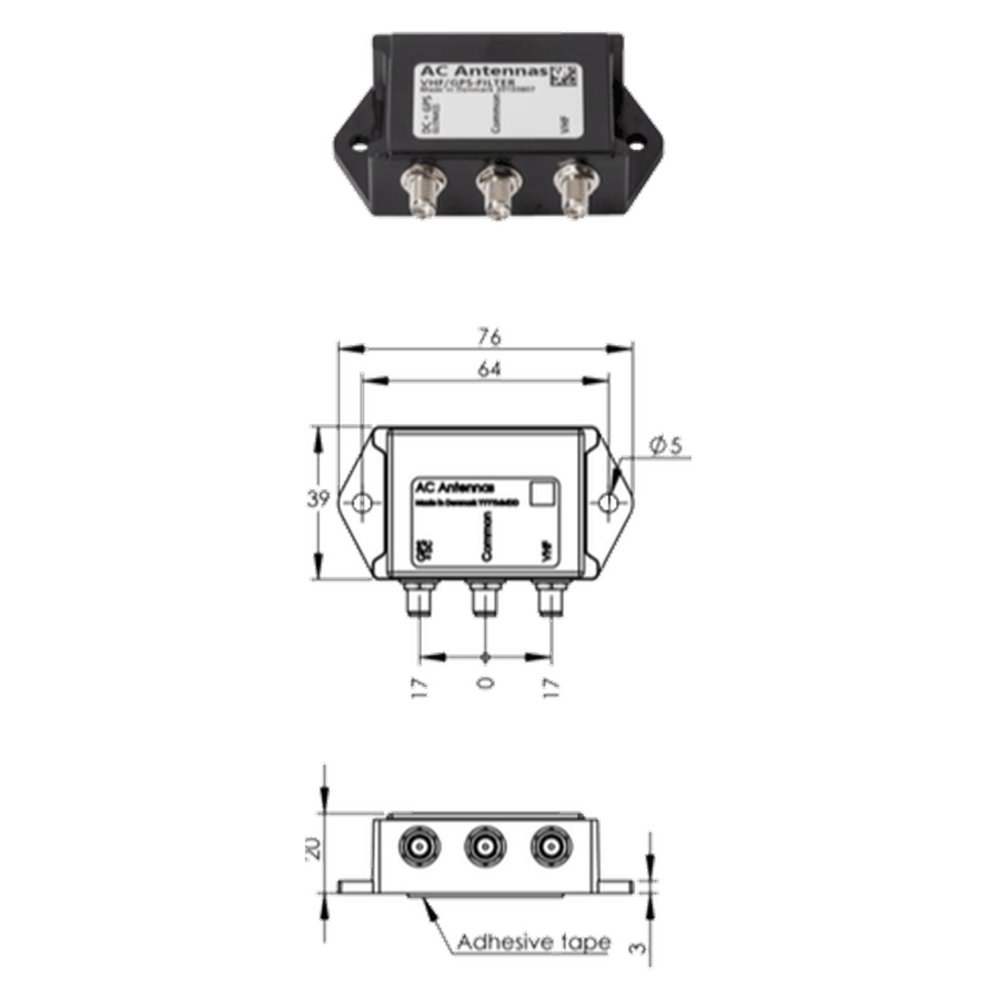 AC Antennas VHF/GPS-FILTER - VHF/GPS-Glonass Filter | NVN Marine