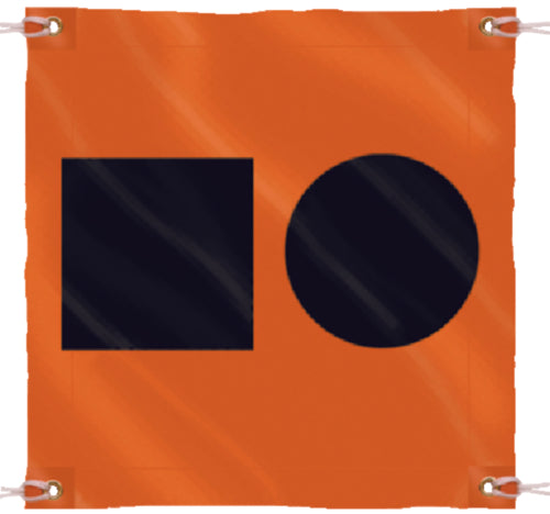 Seachoice 78341 3' x 3' Orange Distress Signal SOS Flag | NVN Marine