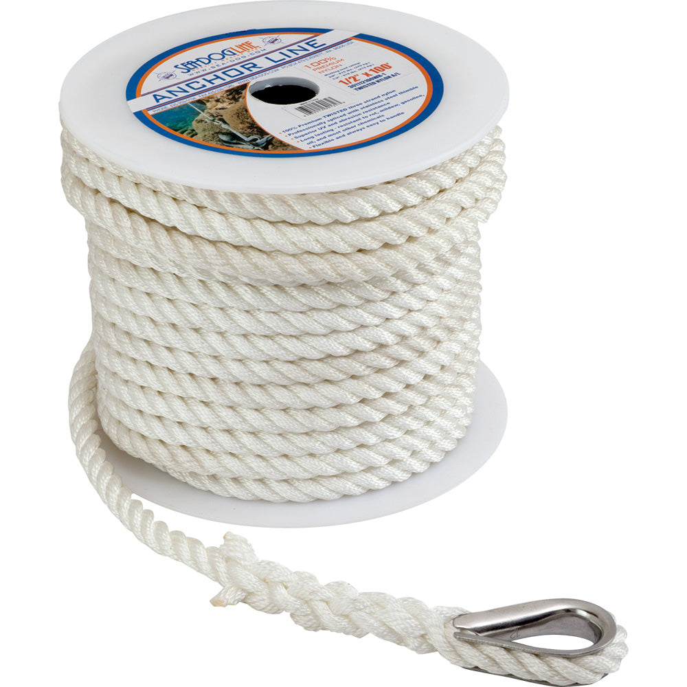 Sea-Dog Twisted Anchor Line 3/8" x 60' - White | | NVN Marine