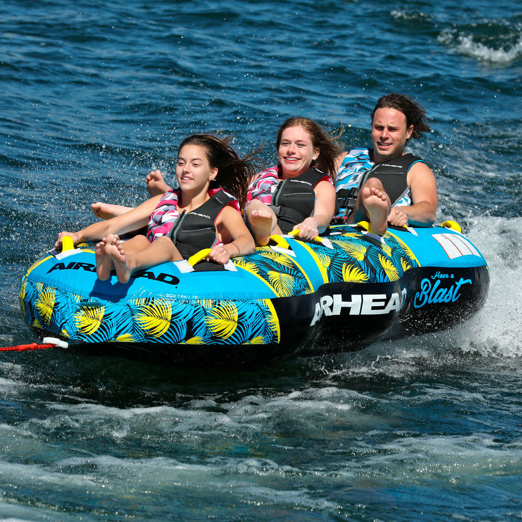 AIRHEAD Blast 3 | 1-3 Rider Towable Tube for Boating | NVN Marine