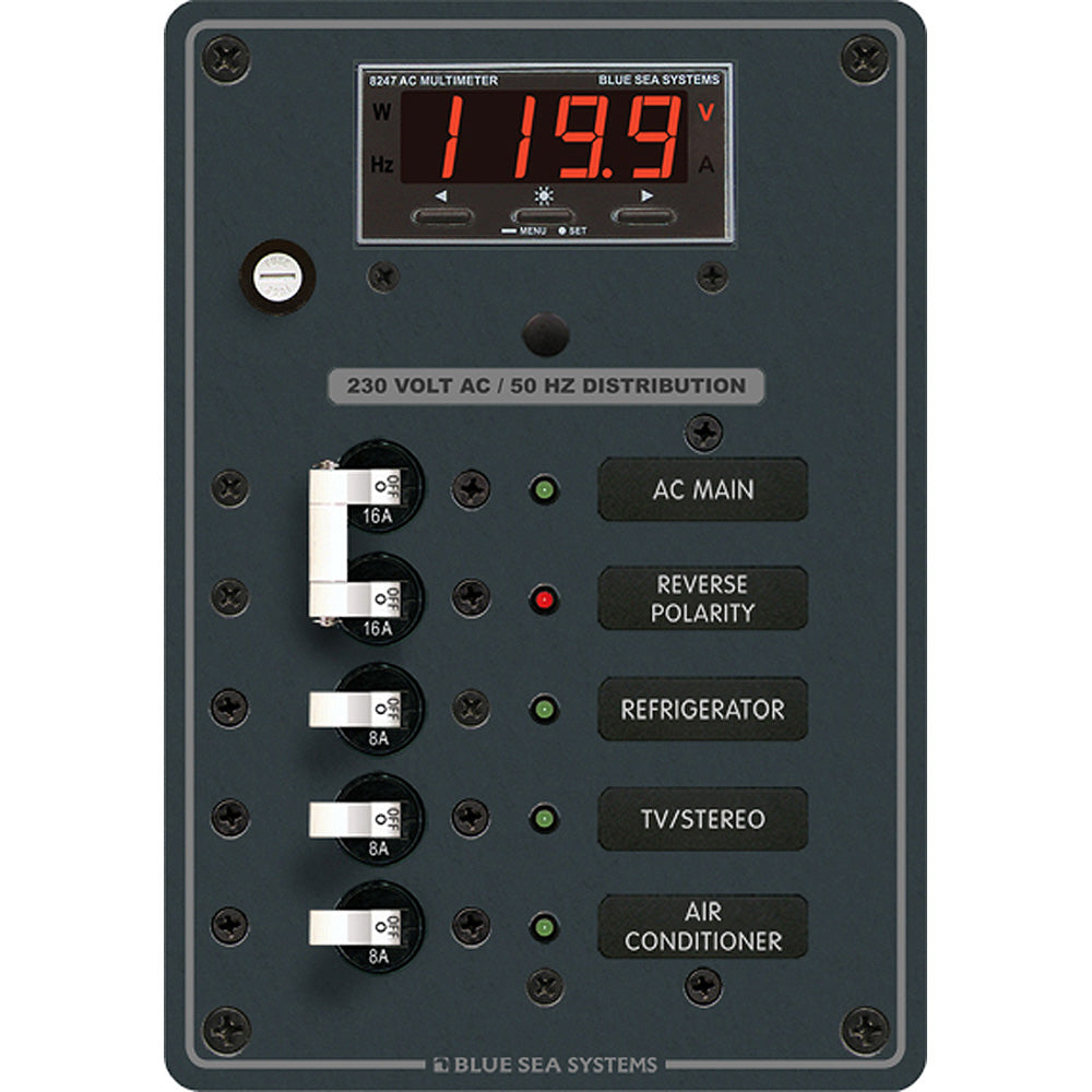 Blue Sea 8505 AC Main + Branch A-Series Toggle Circuit Breaker Panel ...