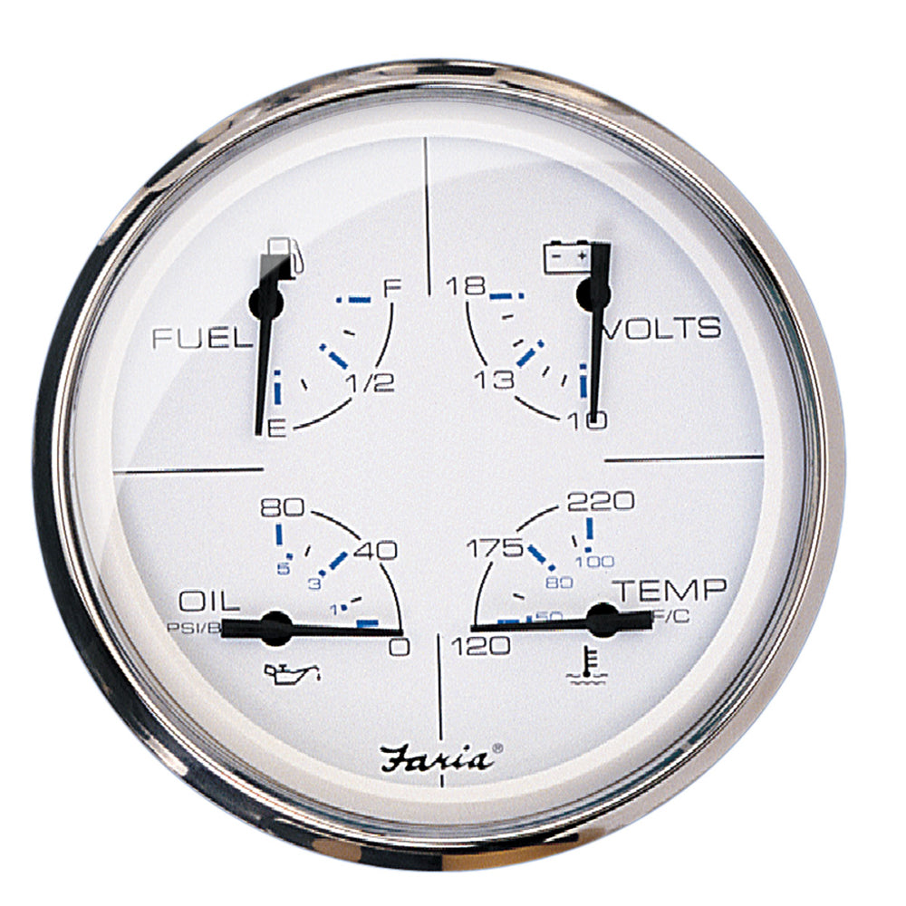 Faria Chesapeake White SS 5" Multifunction Gauge | Gauges | NVN Marine
