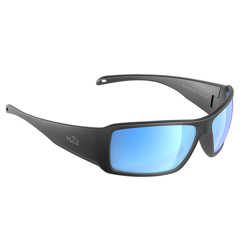 H2Optix Stream Sunglasses Matt Gun Metal, Grey Blue Flash Mirror Lens ...
