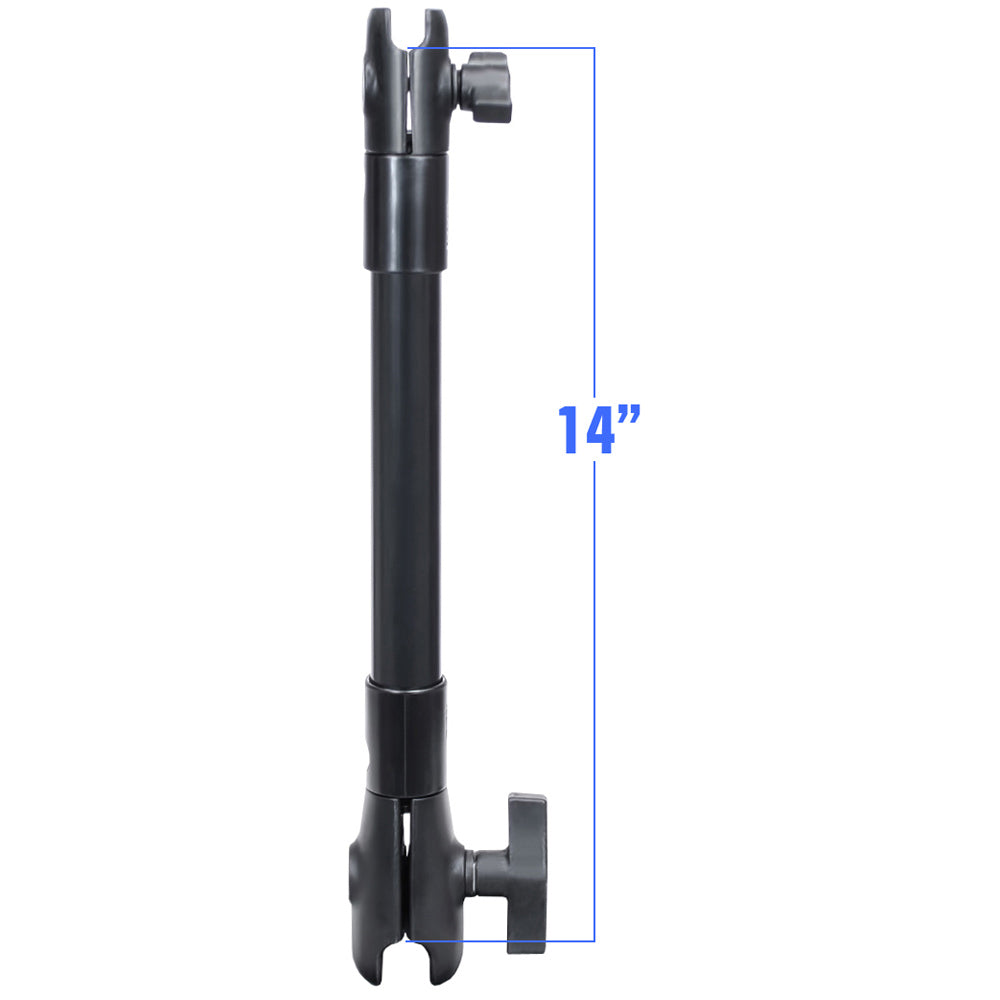 RAM Mount 14" Long Extension Pole w/1" and 1.5" Single Open Socket ...