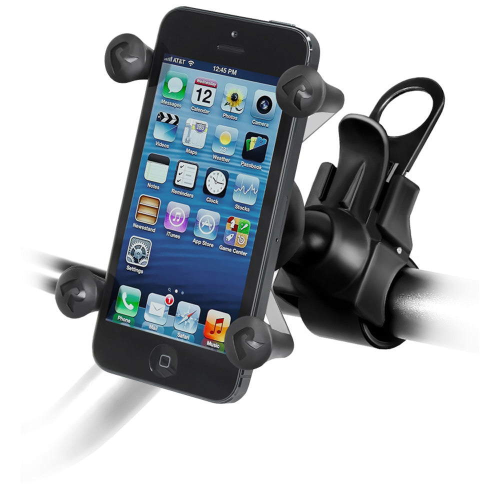 RAM Mount EZ-Strap Rail Mount w/Universal X-Grip Cell Phone Holder ...