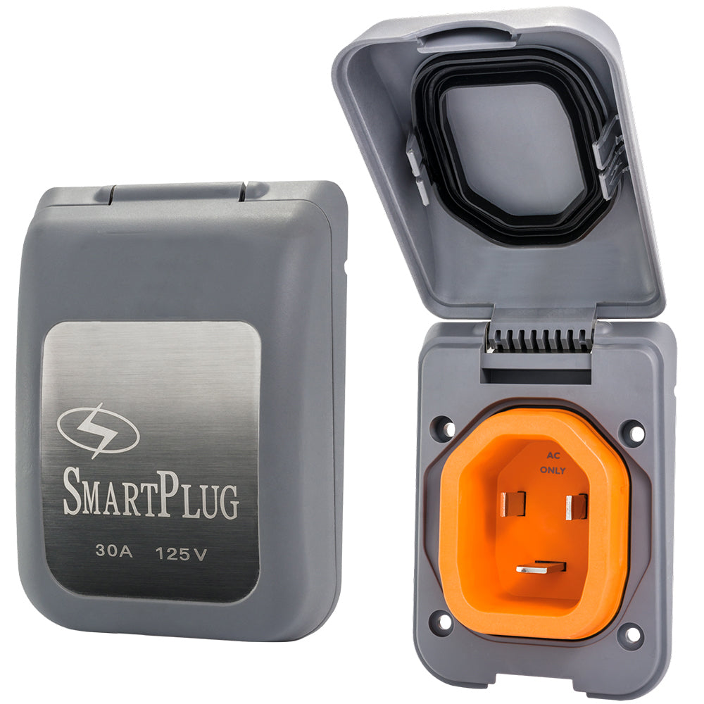 SmartPlug 30 Amp Non Metallic Gray Inlet - Boat & RV Side | NVN Marine