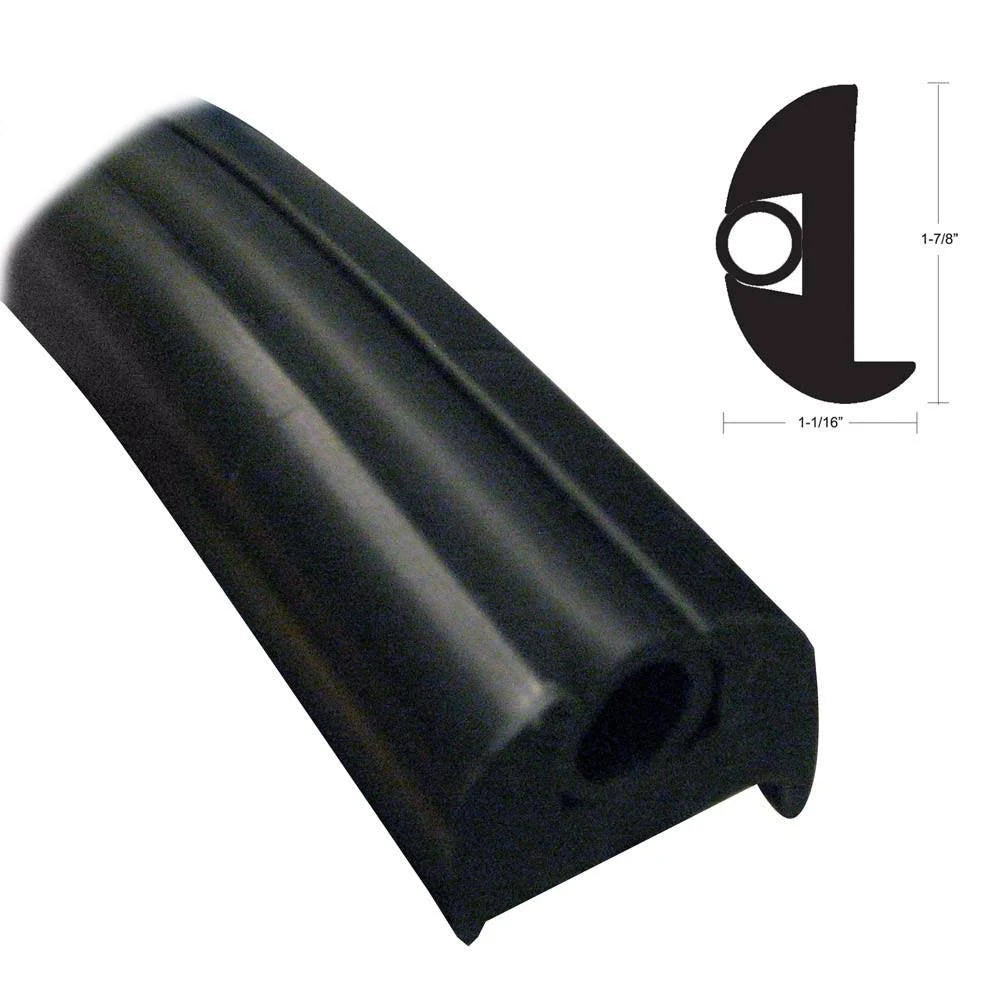 TACO Flex Vinyl Rub Rail Kit - Black w/Black Insert - 70' - 1-7/8" x 1 ...