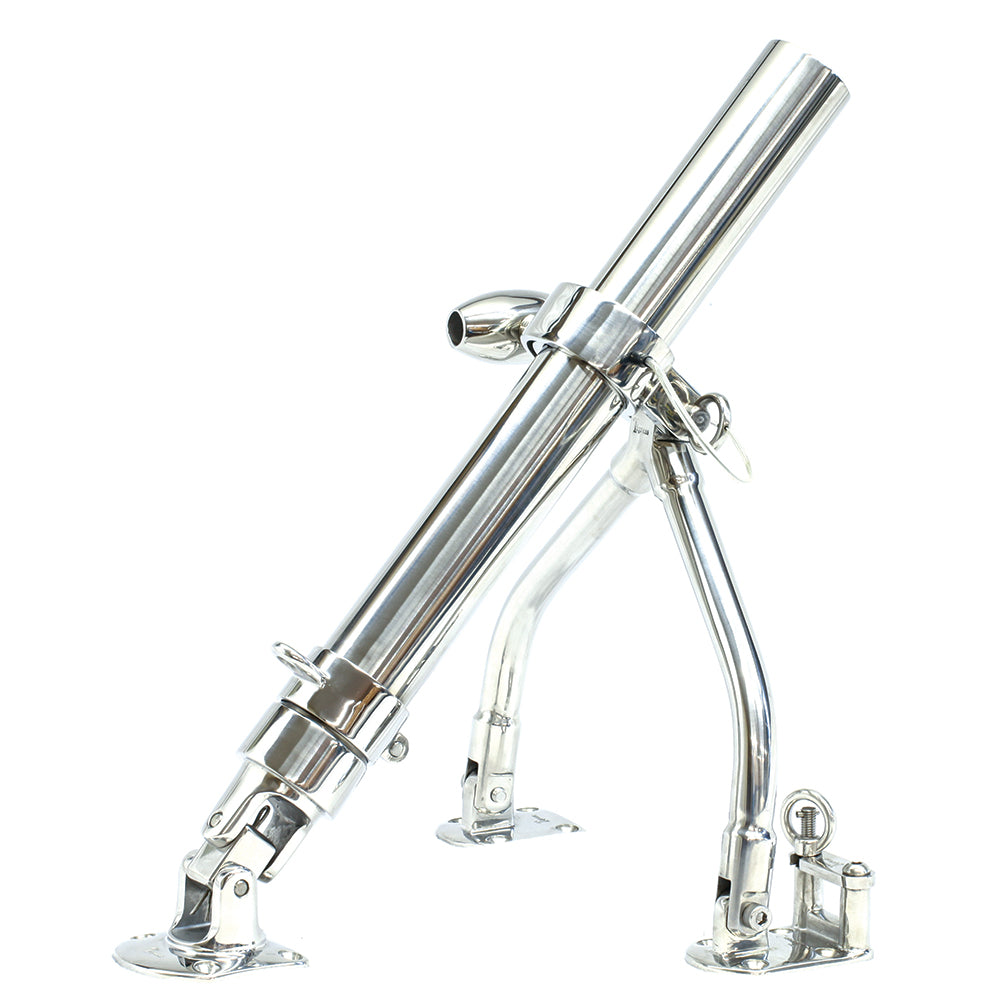 Tigress Large Side Mount Adjustable Outrigger Holders - 2" O.D.(1-7/8"I ...