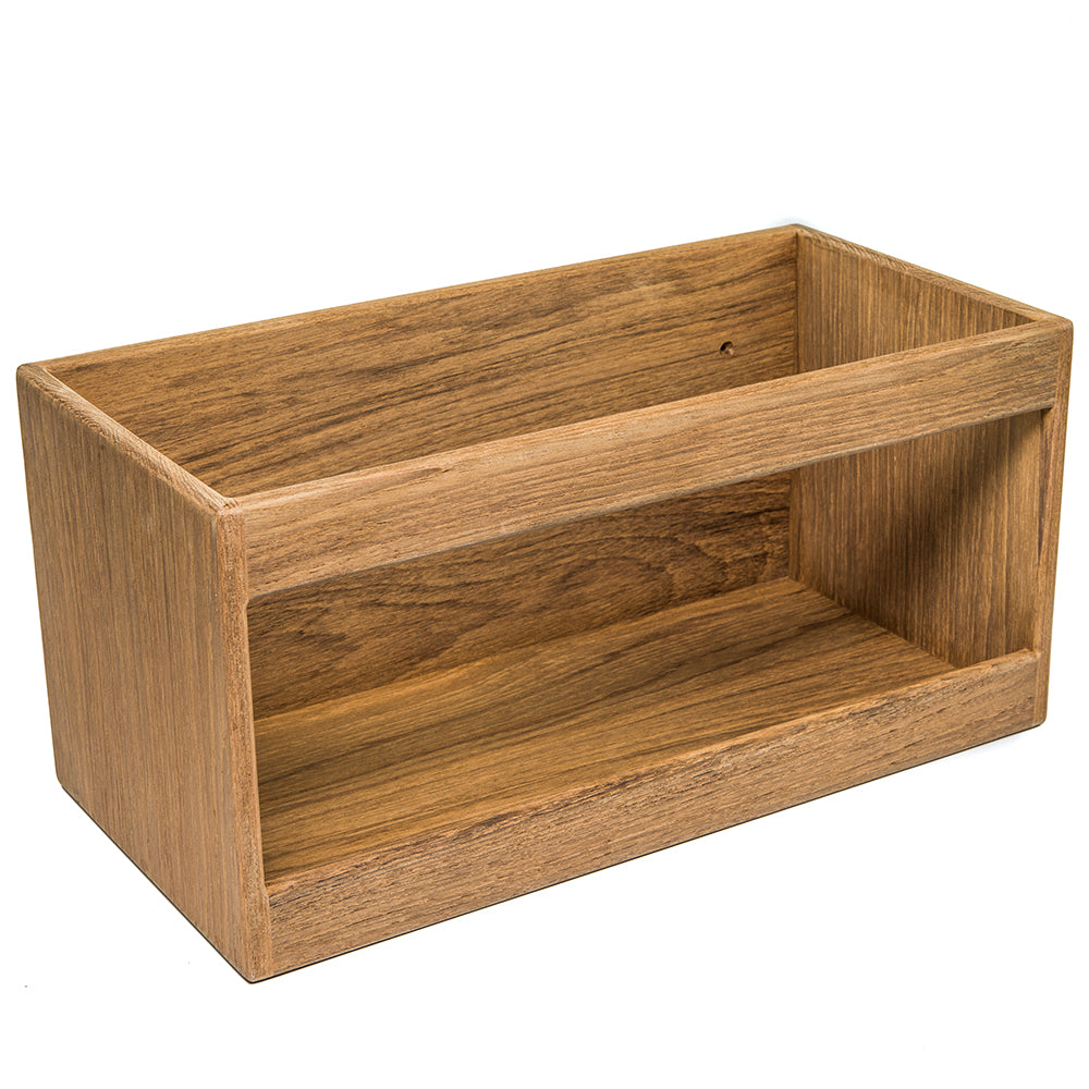 Whitecap Teak Hardcover Book Rack | Marine Hardware | Teak | NVN Marine
